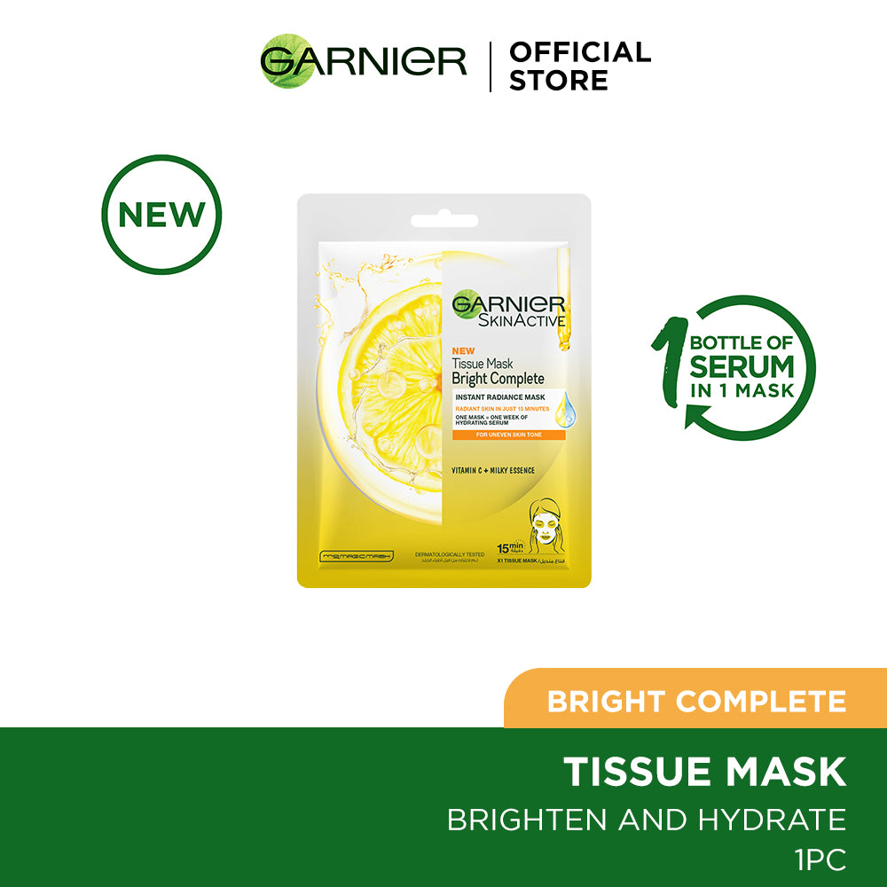 Garnier - Skin Active Bright Complete Tissue Face Mask - For Brighter Skin